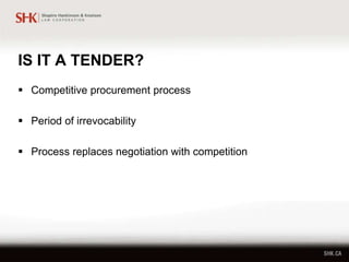 Tendering and Procurement - Basic Principles | PPTX