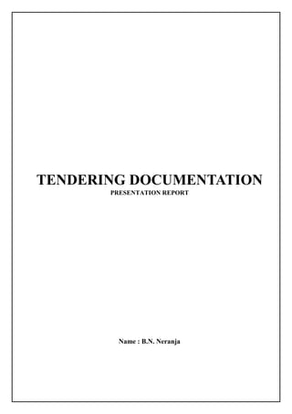 Tendering documentation | PDF