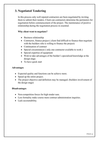 Tendering documentation | PDF