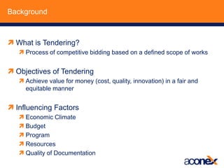 Tendering in Construction | PPTX