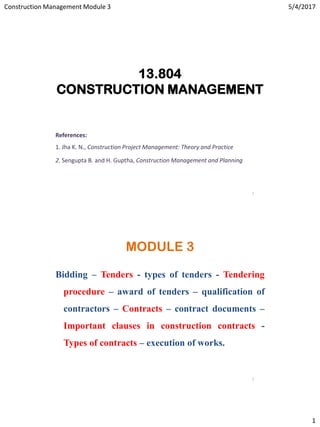 Bidding - Tenders - Tendering procedure - Contracts – contract documents | PDF