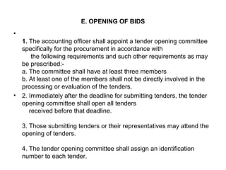 Tendering procedures | PPT