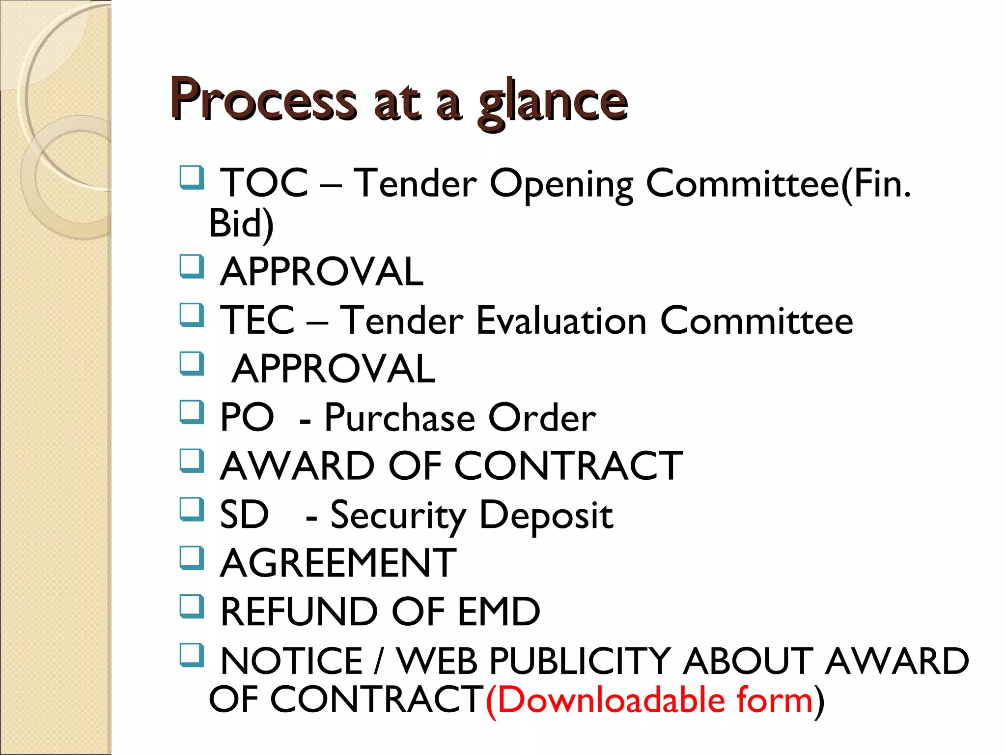 Tendering process cvc_guidelines | PPT