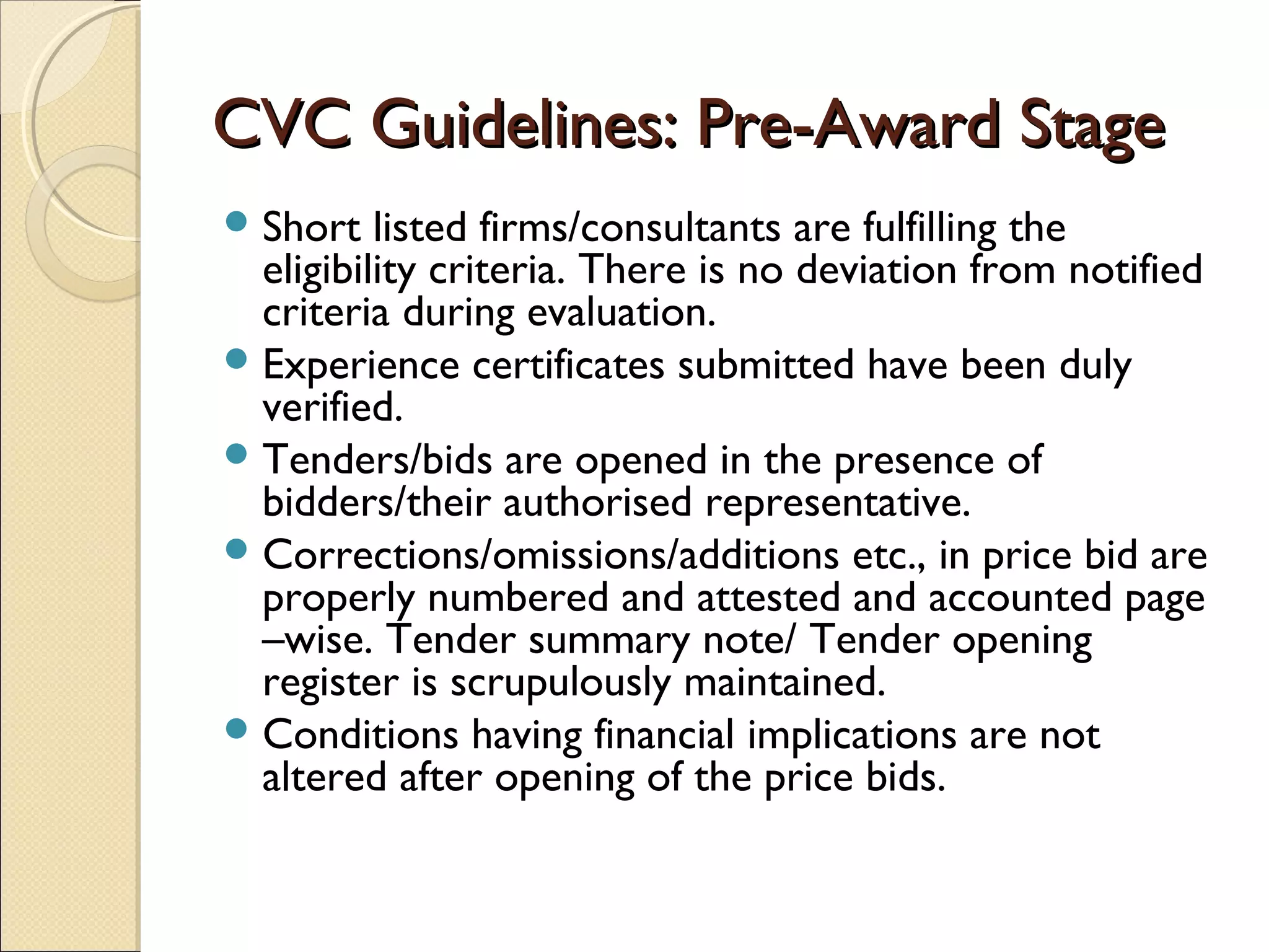 Tendering process cvc_guidelines | PPT