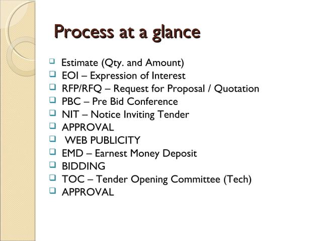 Tendering process cvc_guidelines | PPT