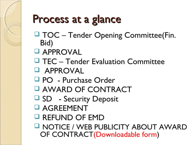 Tendering process cvc_guidelines | PPT