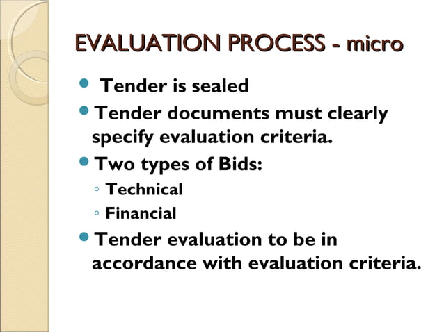 Tendering process cvc_guidelines | PPT