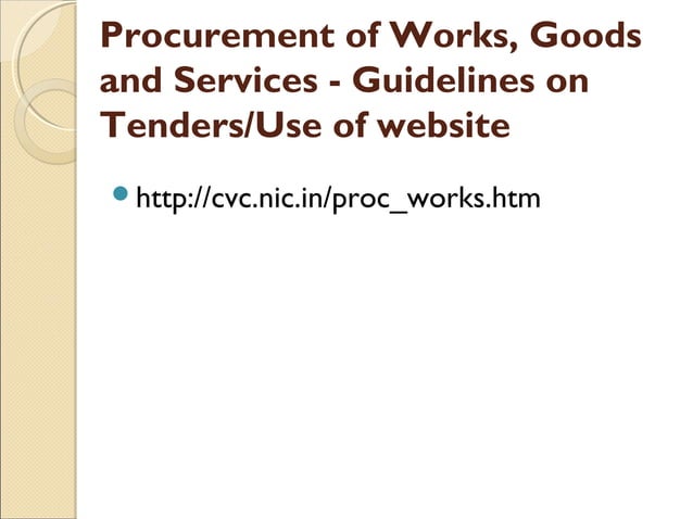 Tendering process cvc_guidelines | PPT