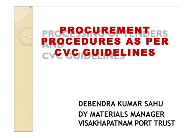 Tendering process CVC guidelines-converted.pptx | Logistics | Business
