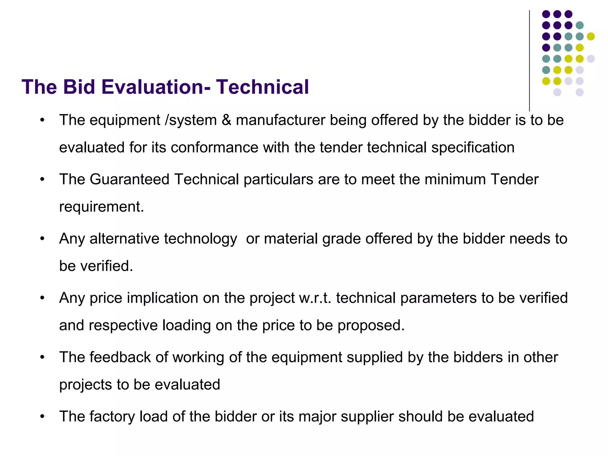 Tendering process, Bid Evaluation & Award Process | PPTX