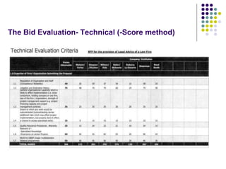 Tendering process, Bid Evaluation & Award Process | PPTX