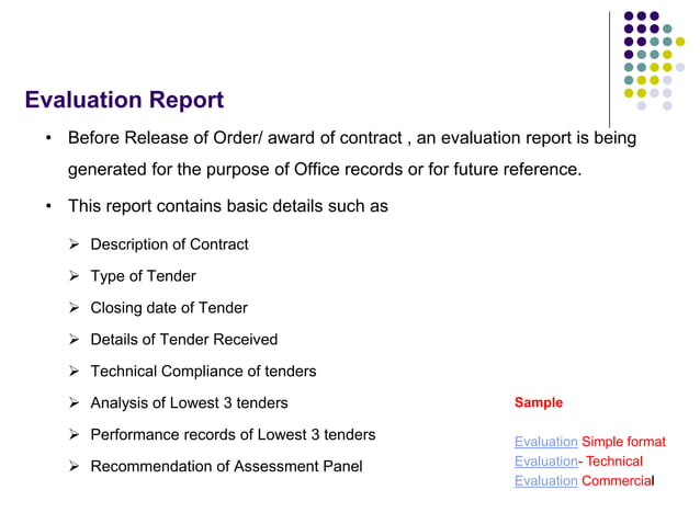 Tendering process, Bid Evaluation & Award Process | PPTX