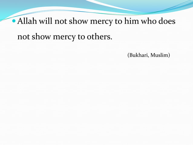Tenderness & mercy towards people | PPT