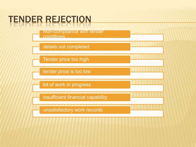 Tender procedure slide | PPTX