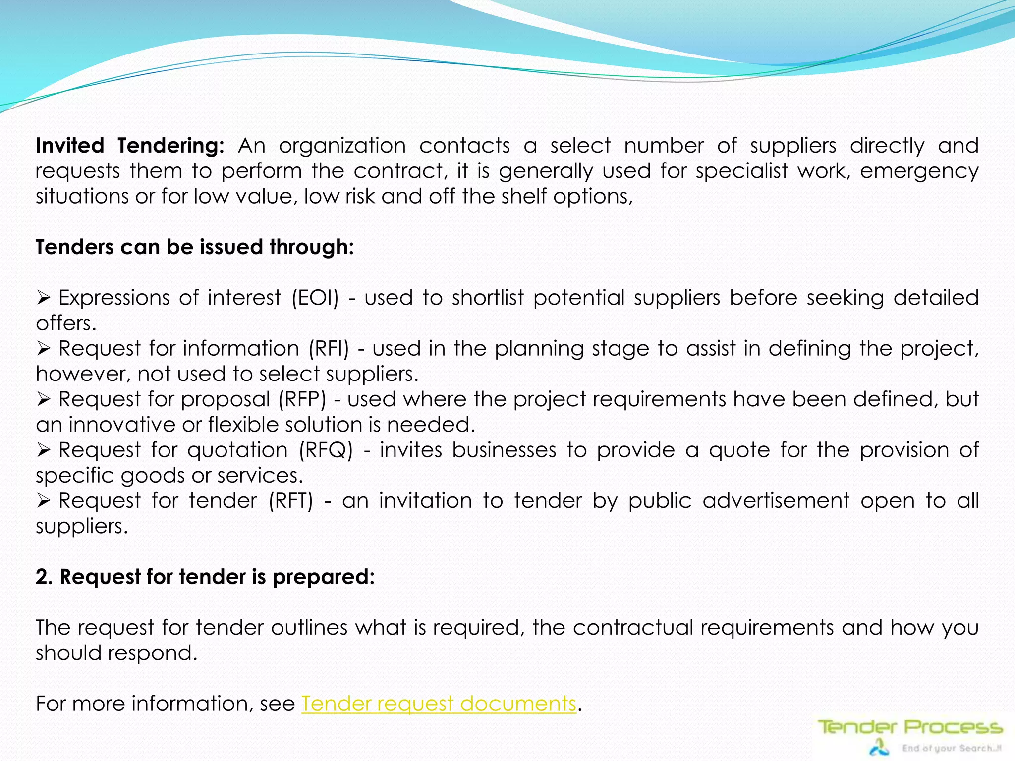 Tender Process | A Complete Procurement Guide | PPTX