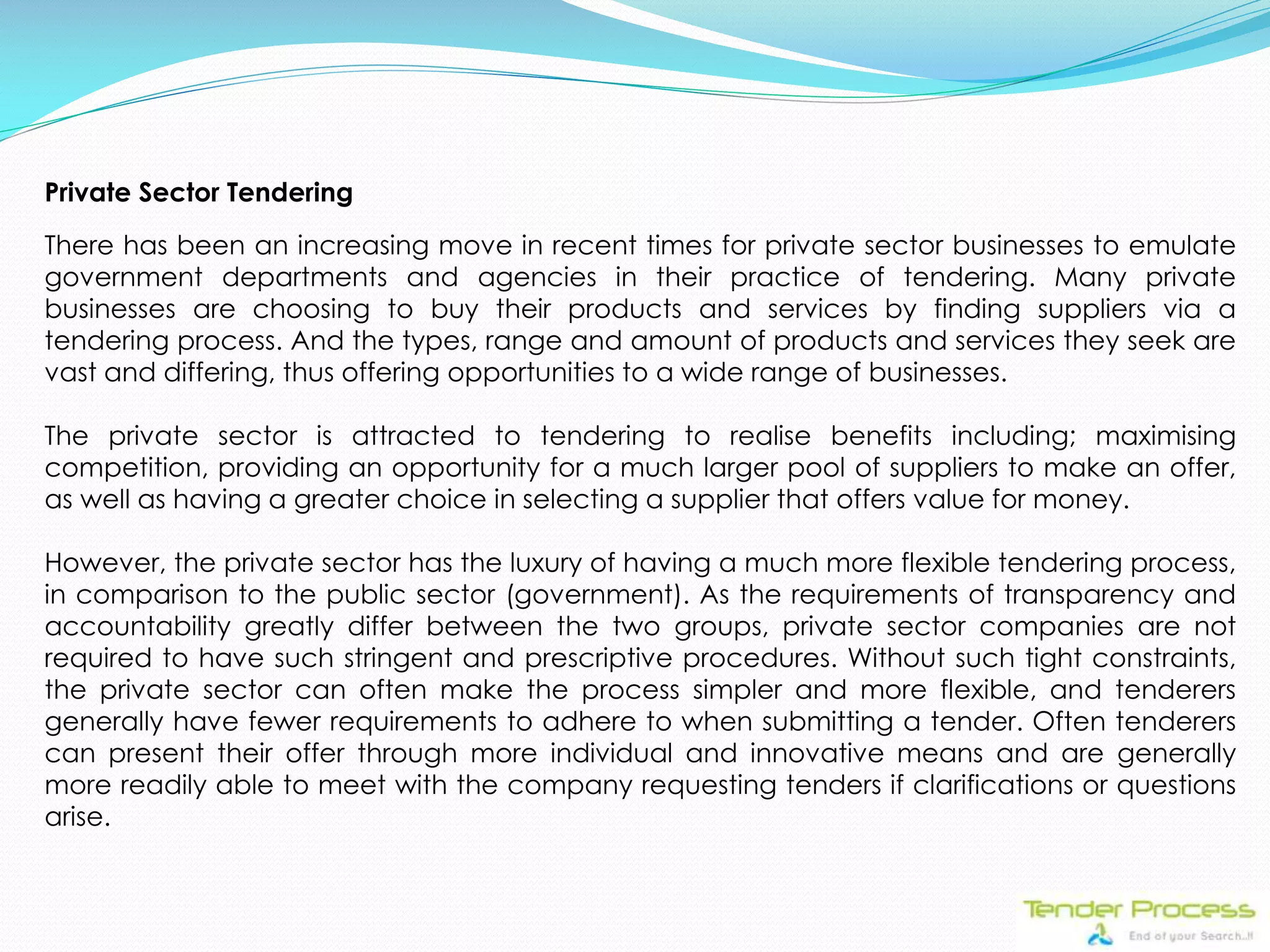 Tender Process | A Complete Procurement Guide | PPTX