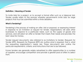 Tender Process | A Complete Procurement Guide | PPTX