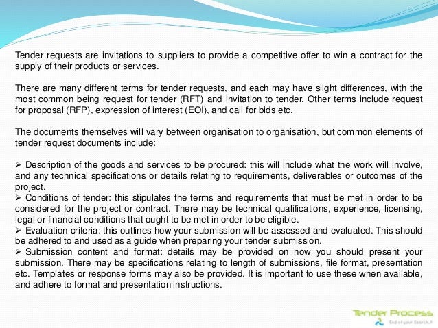 Tender Process