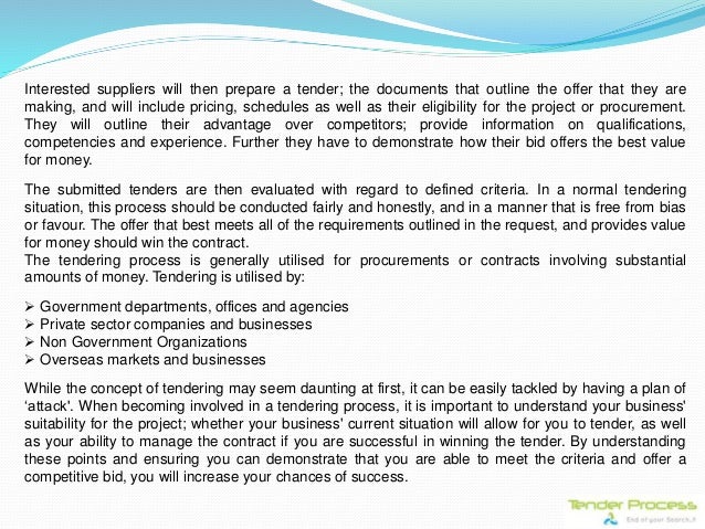 Tender Process