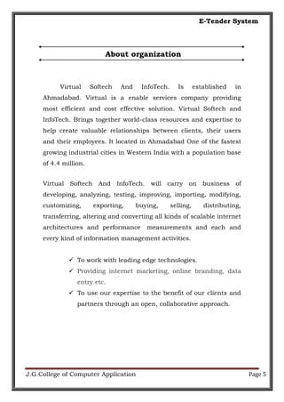 E-Tender System | PDF