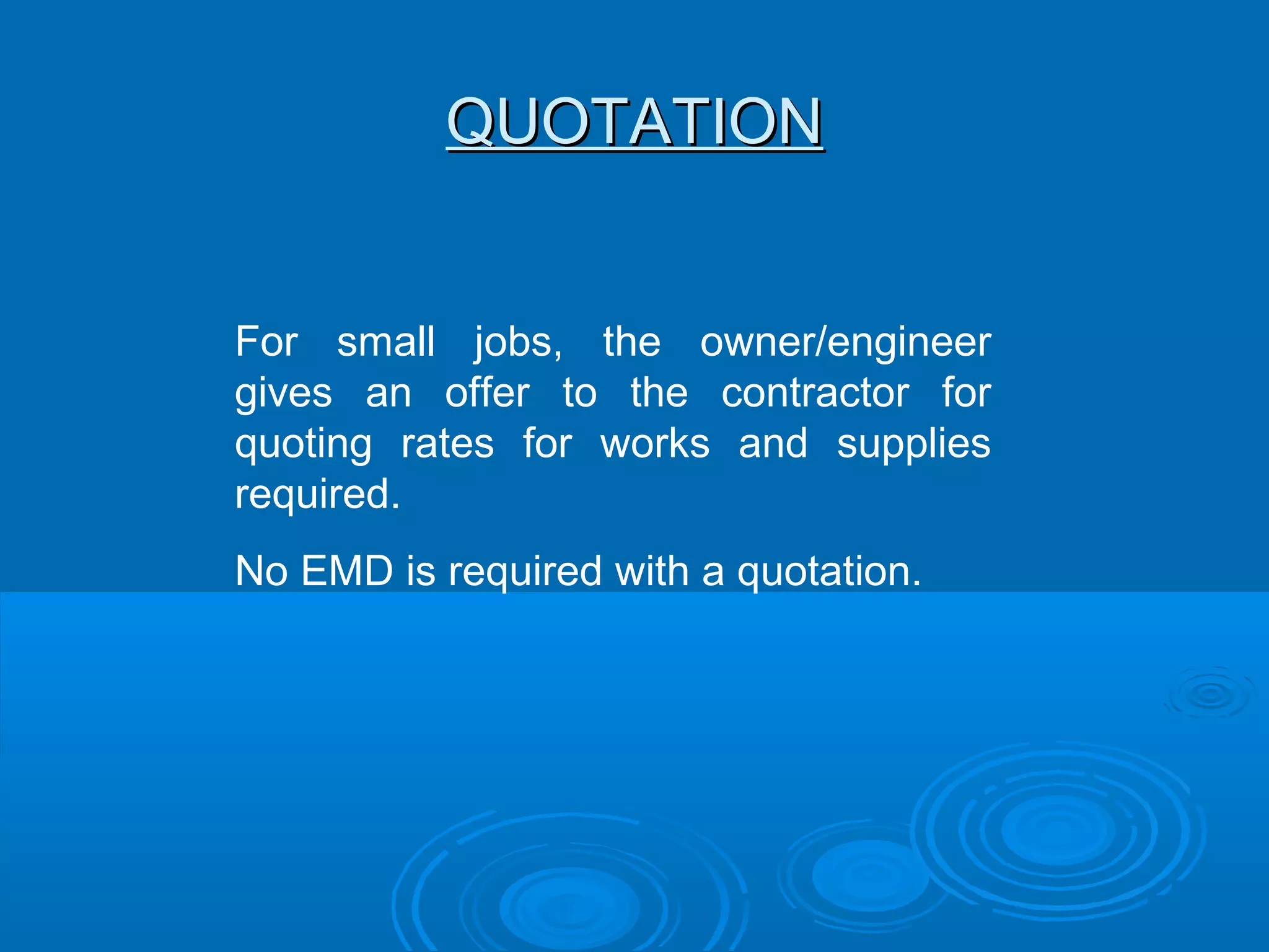 Tenders in professional practice | PDF