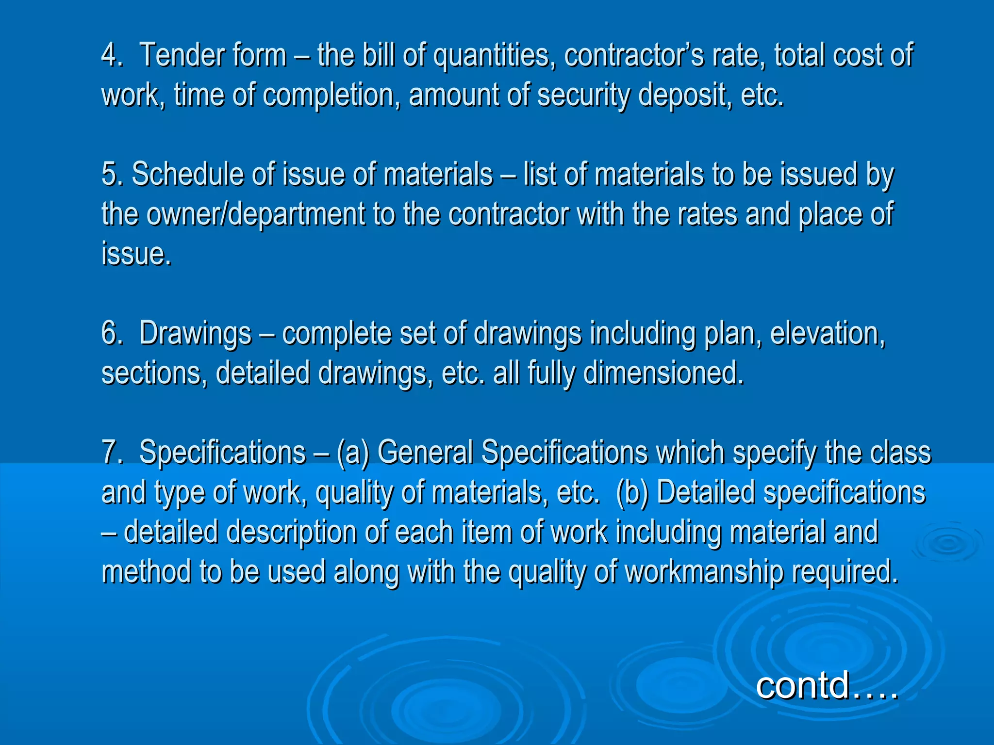 Tenders in professional practice | PDF