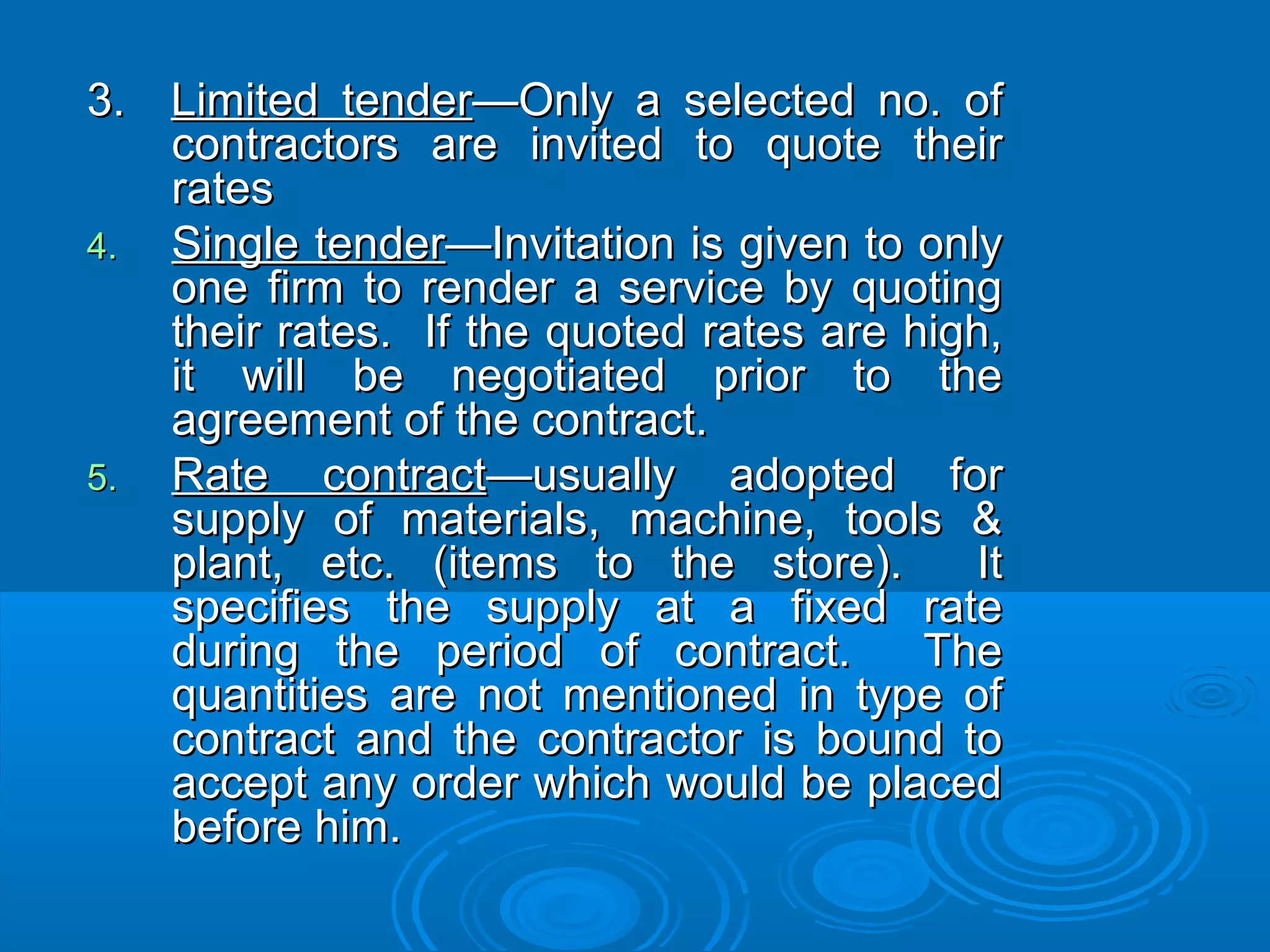 Tenders in professional practice | PDF