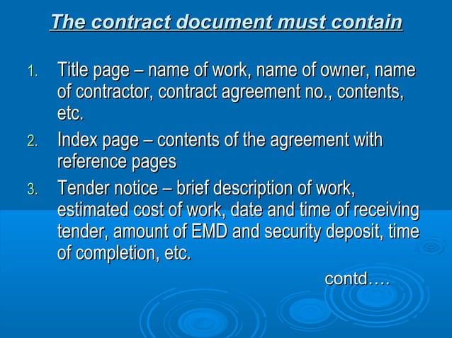 Tenders in professional practice | PDF