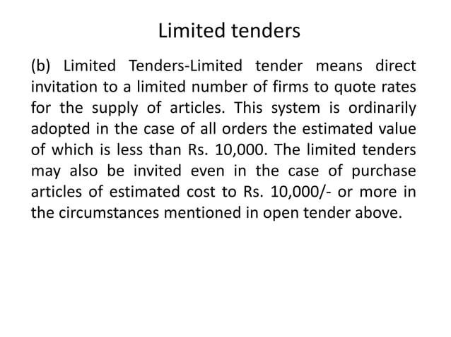 Tenders , Invitation of tender | PPTX