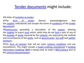 Tenders , Invitation of tender | PPTX