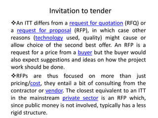 Tenders , Invitation of tender | PPTX