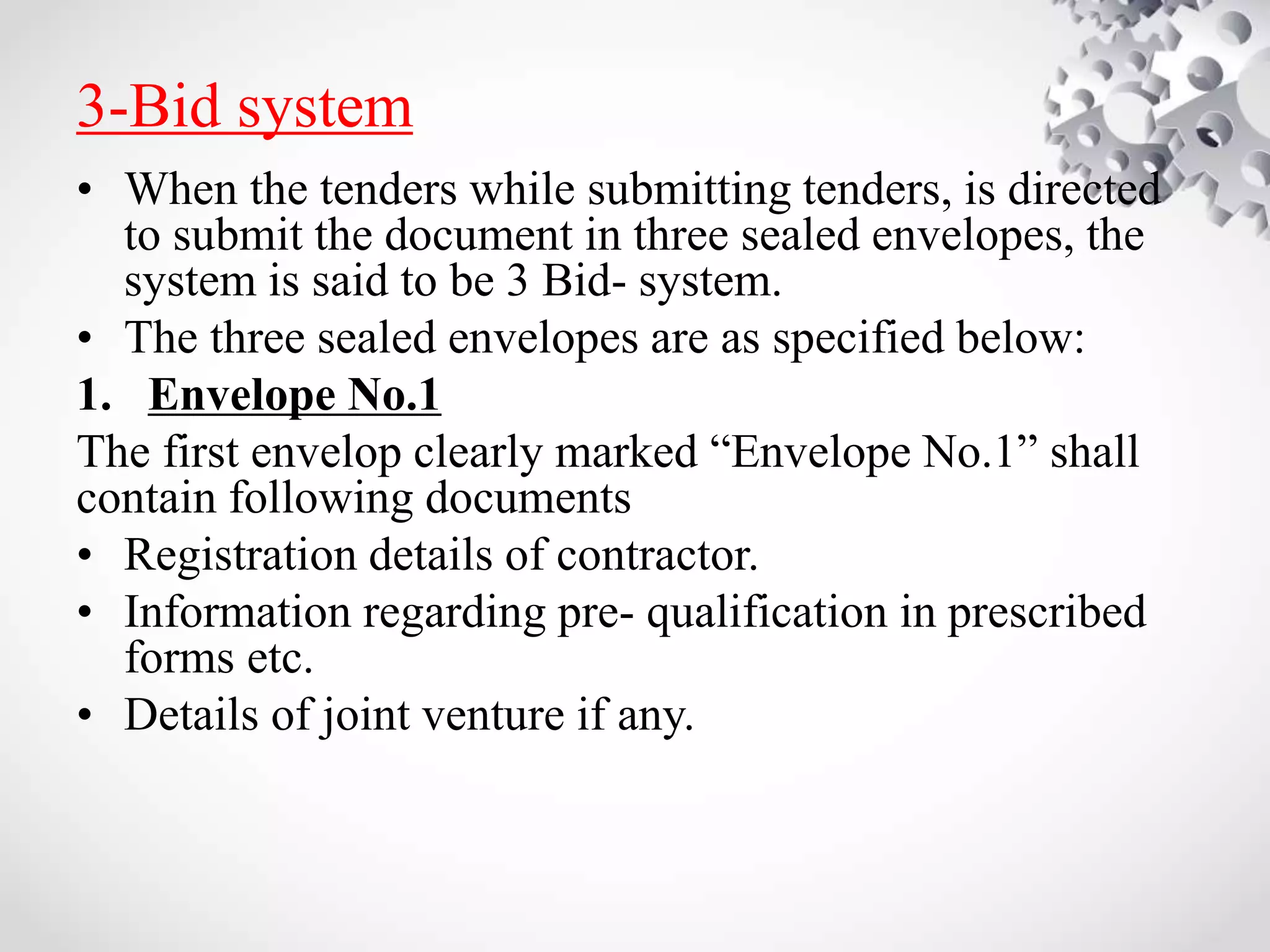 Tenders and procedure of tendering | PPTX