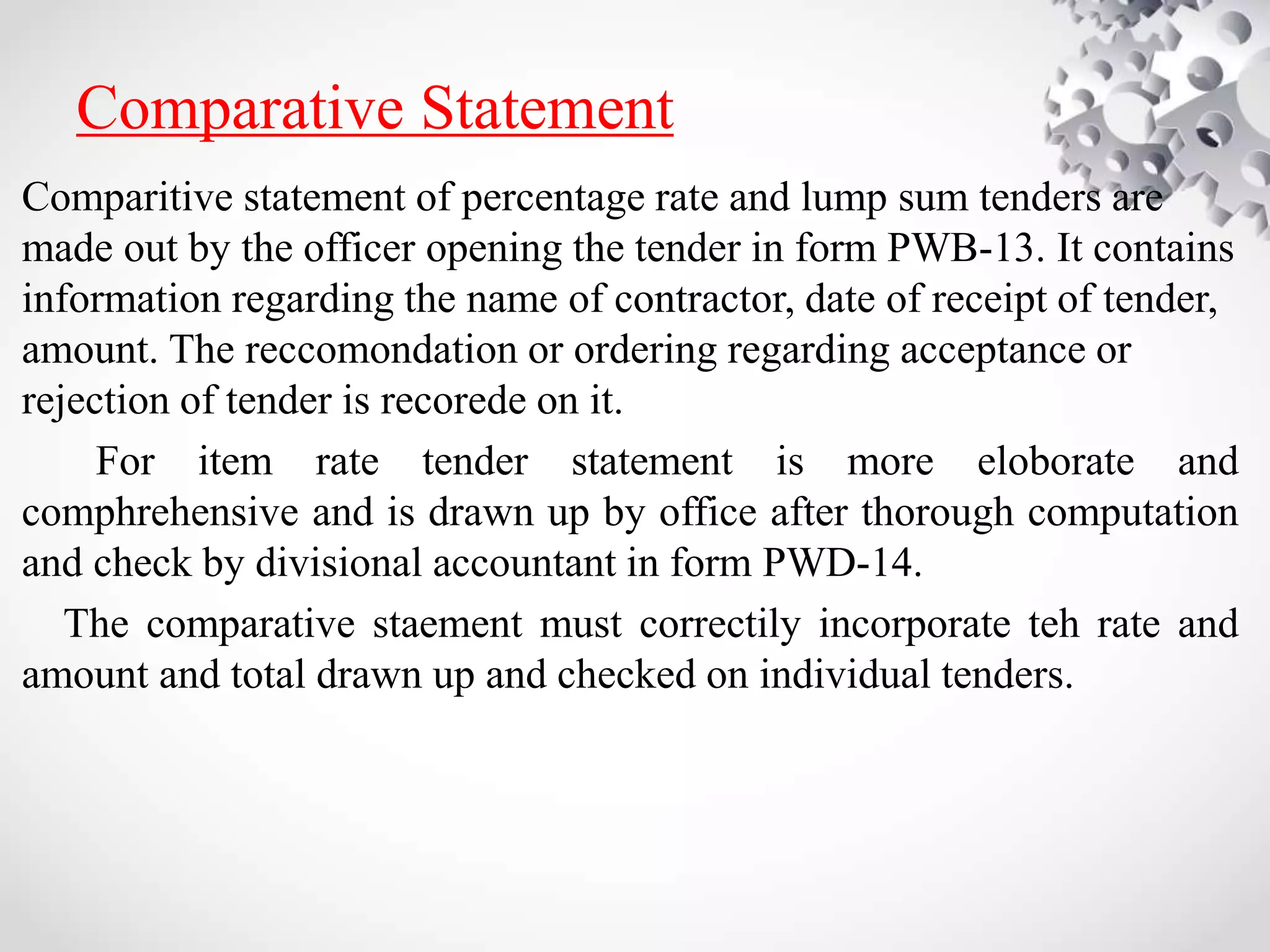 Tenders and procedure of tendering | PPTX