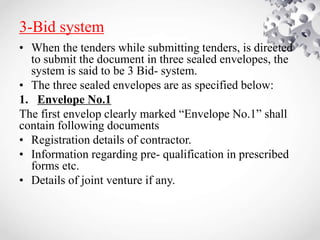 Tenders and procedure of tendering | PPTX