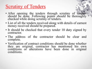 Tenders and procedure of tendering | PPTX
