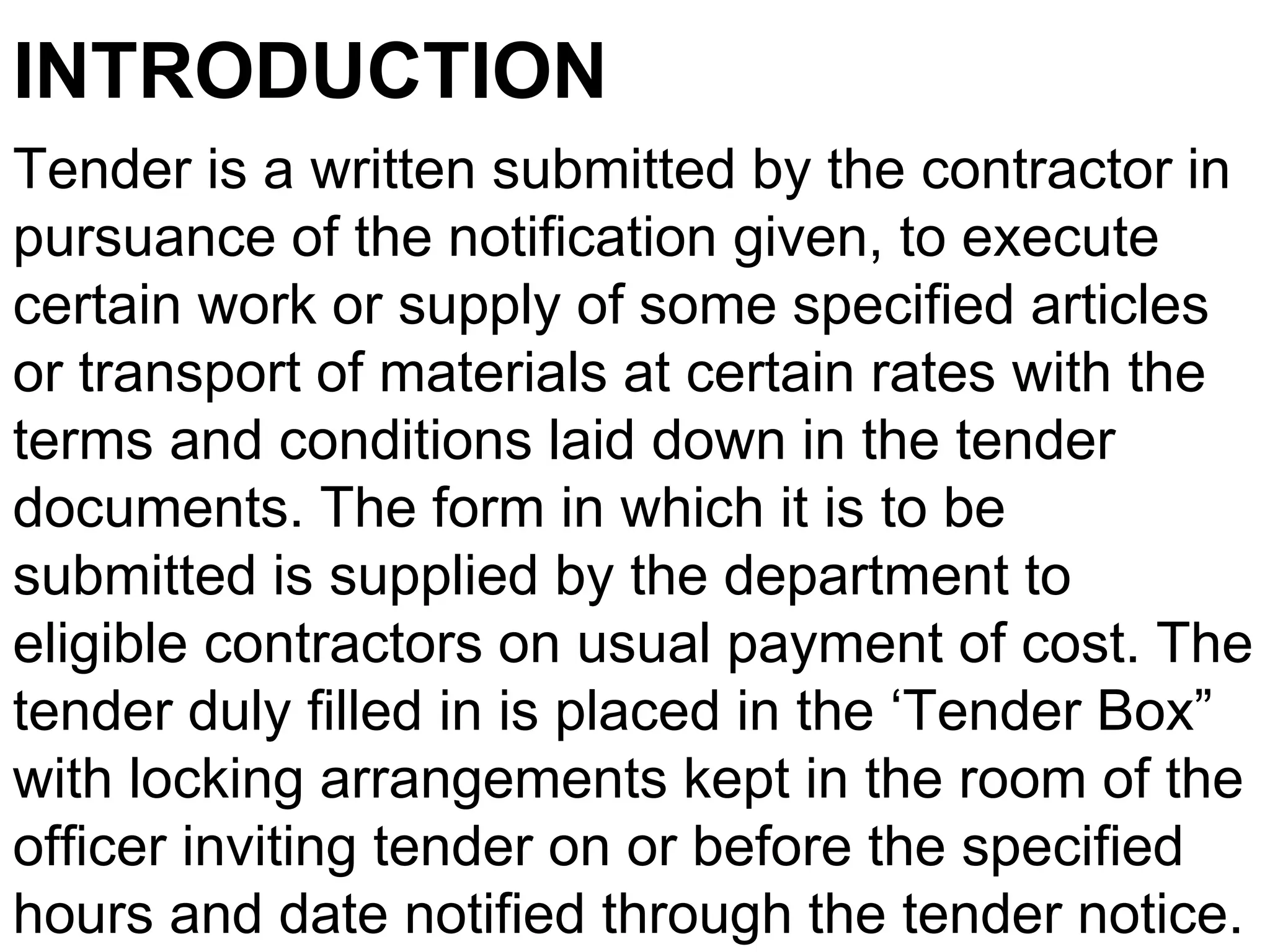 TENDERS AND TENDER DOCUMENTS.ppt