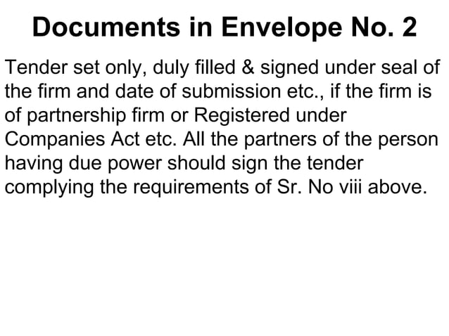 TENDERS AND TENDER DOCUMENTS.ppt | Law