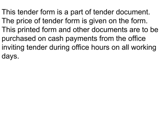 TENDERS AND TENDER DOCUMENTS.ppt | Law