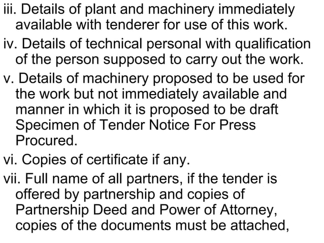 TENDERS AND TENDER DOCUMENTS.ppt | Law