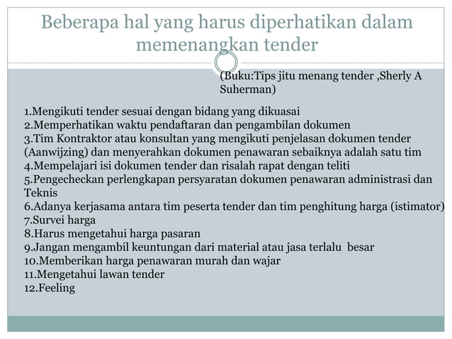 Tender singkat | PPTX