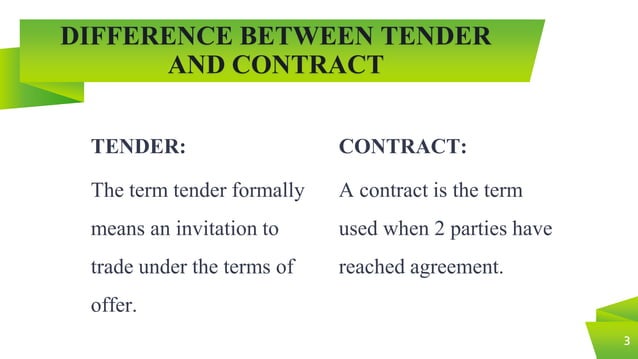 Tenders | PPT