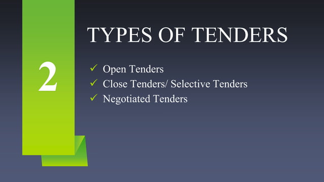 Tenders | PPT