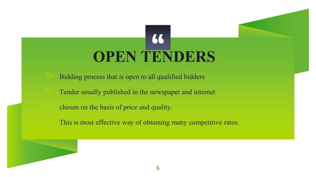 Tenders | PPT