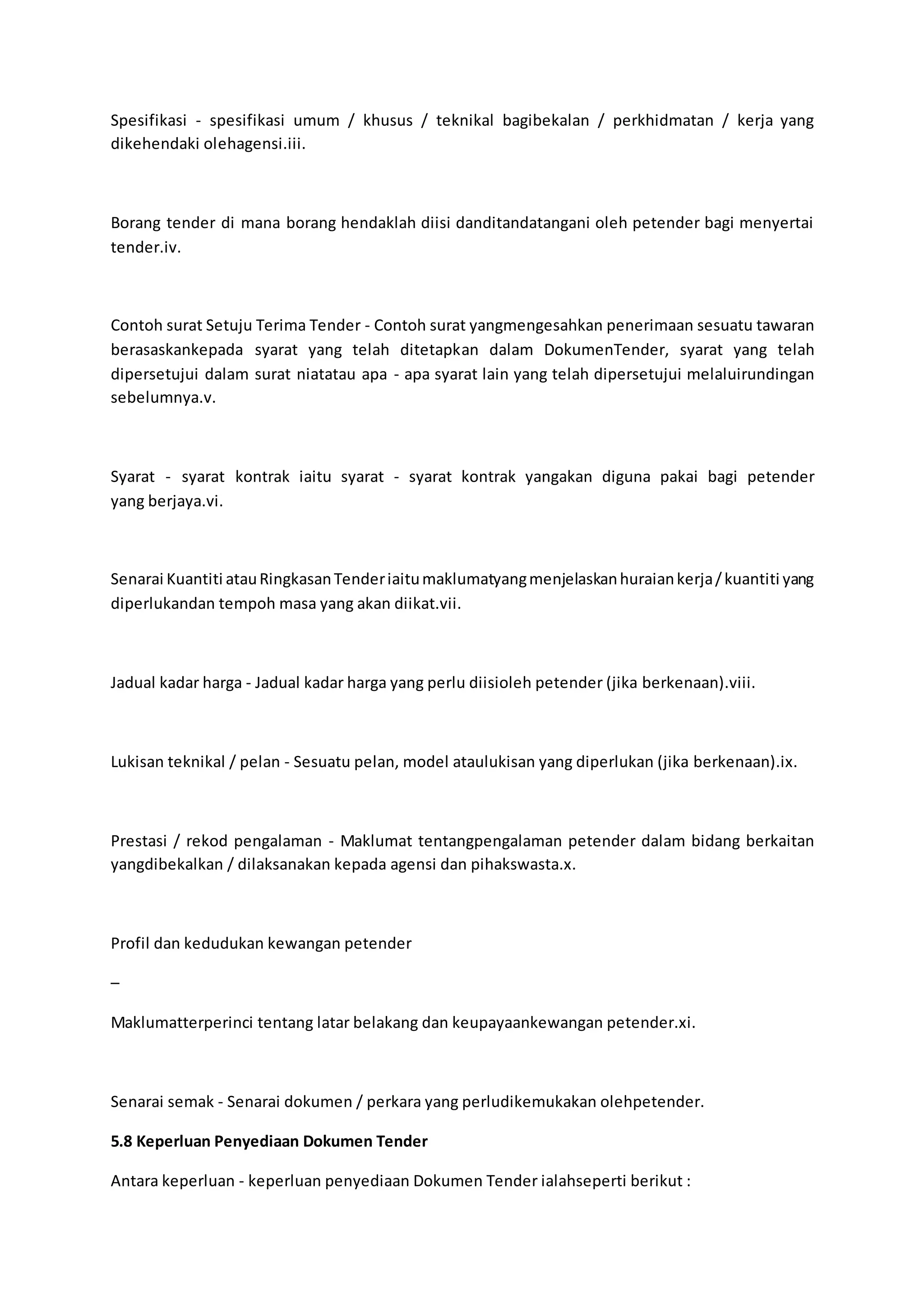 Tender utk student | DOCX