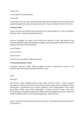 Tender utk student | DOCX