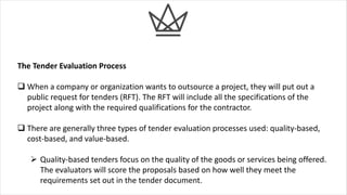 Tender Writers Ultimate guide to writing a winning tender | PPT