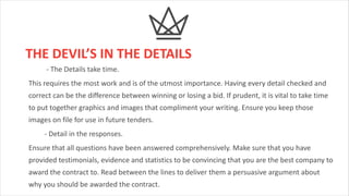 Tender Writing- What is expected as we head into 2020? | PPT