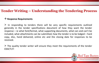 Tender Writing – Understanding the Tendering Process | PPT