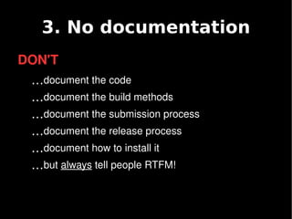 10 Ways to Destroy Your Community | PDF