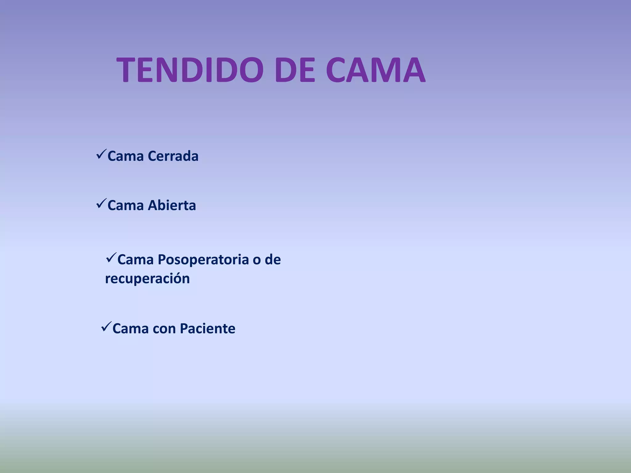 Tendido de cama | PPT